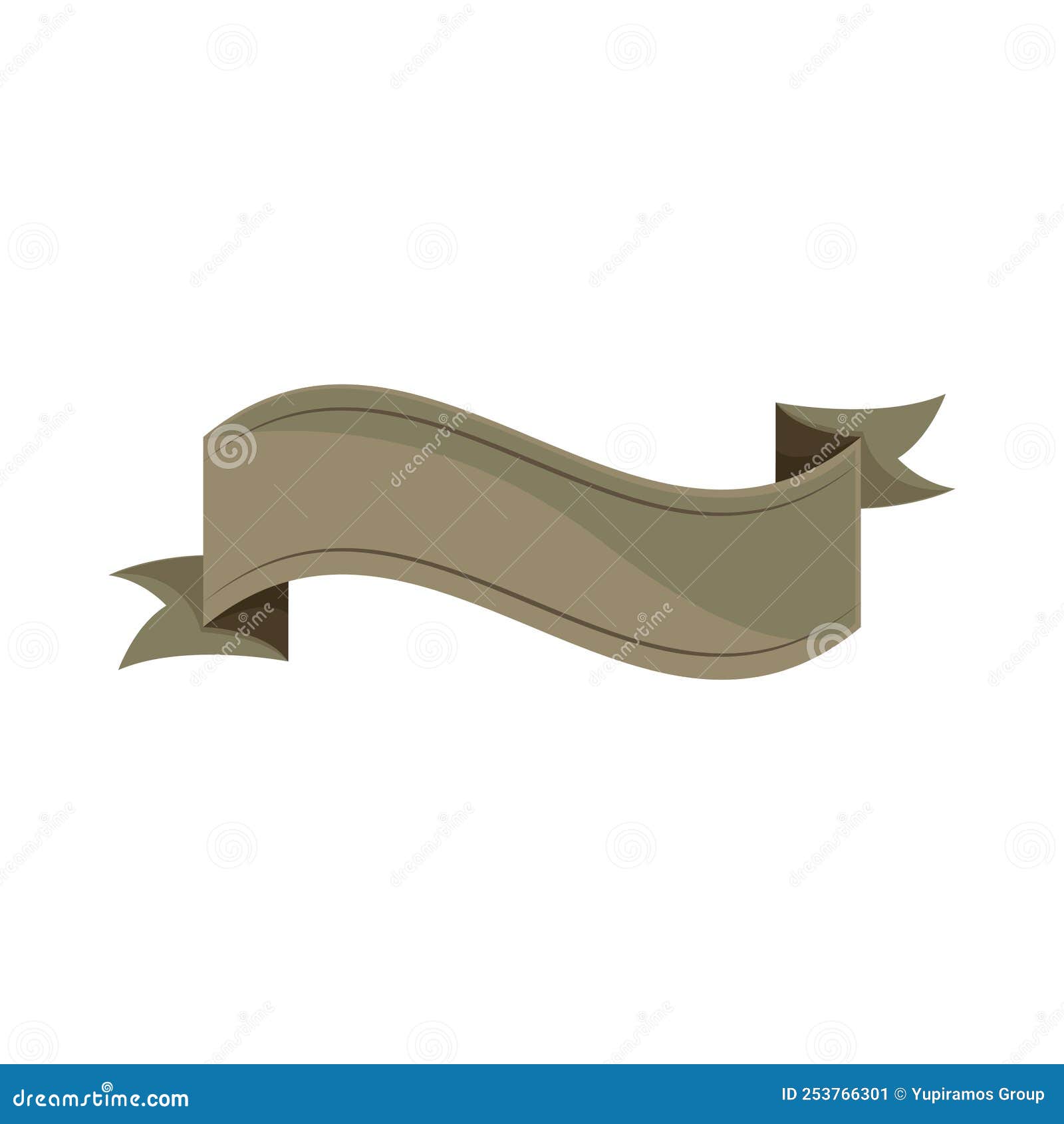 Ribbon banner icon stock vector. Illustration of isolated - 253766301