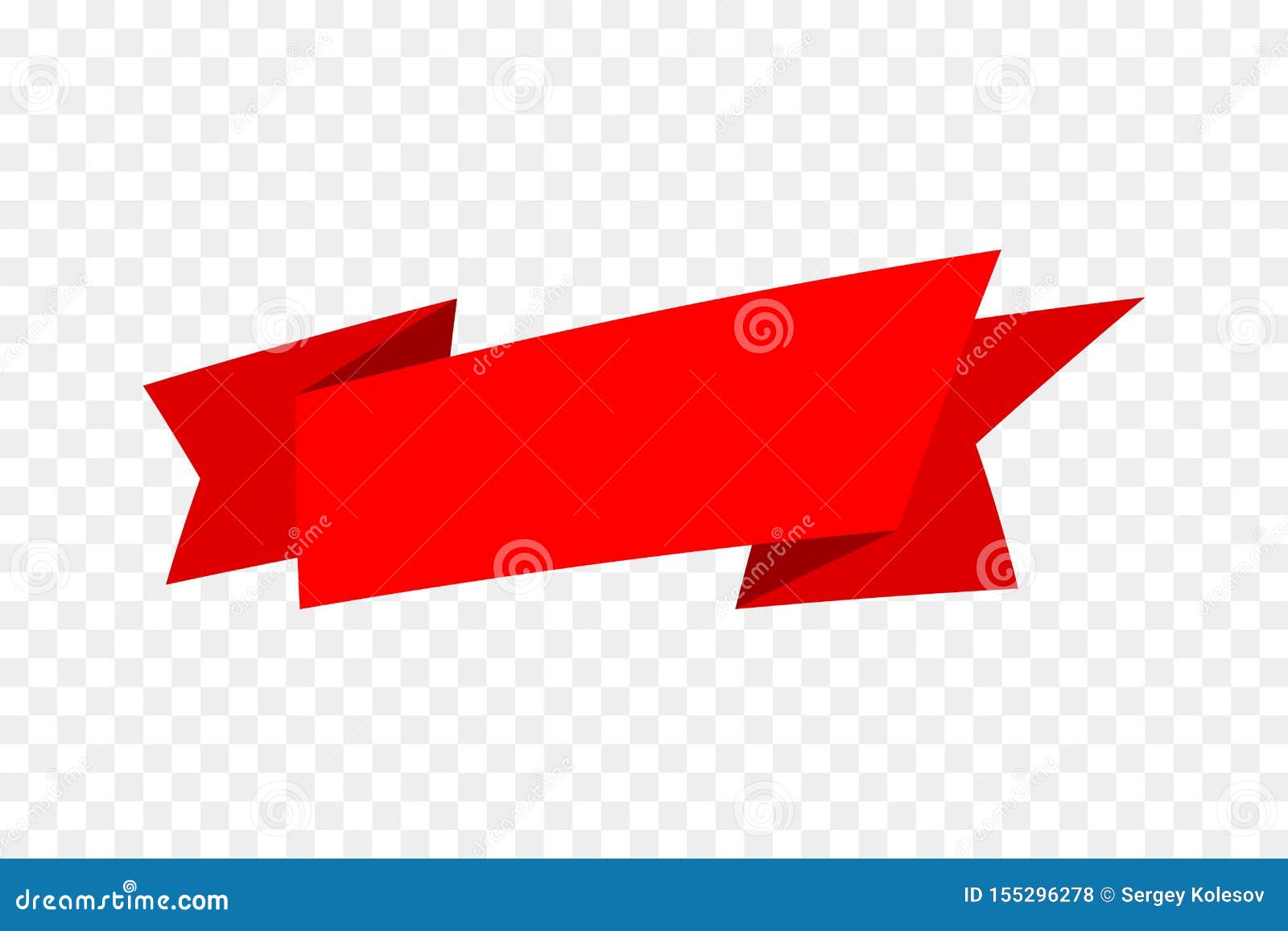 Ribbon Banner Isolated on Transparent Background Stock Vector ...