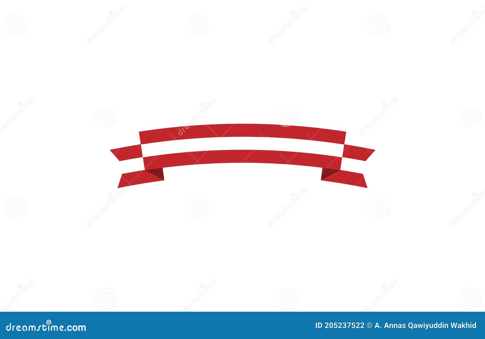 Ribbon Banner with Three Color Flat Vector Illustration Stock Vector ...