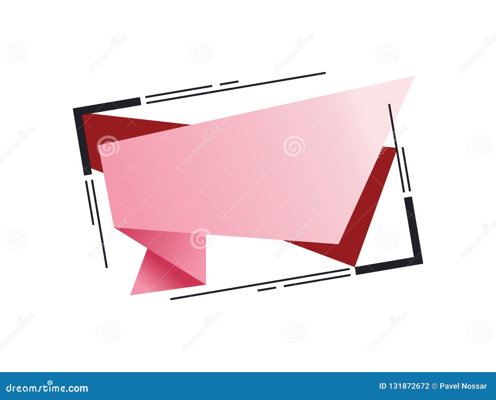 Ribbon Banner in Vector. Frame for Text, Design Element. Stock Vector ...