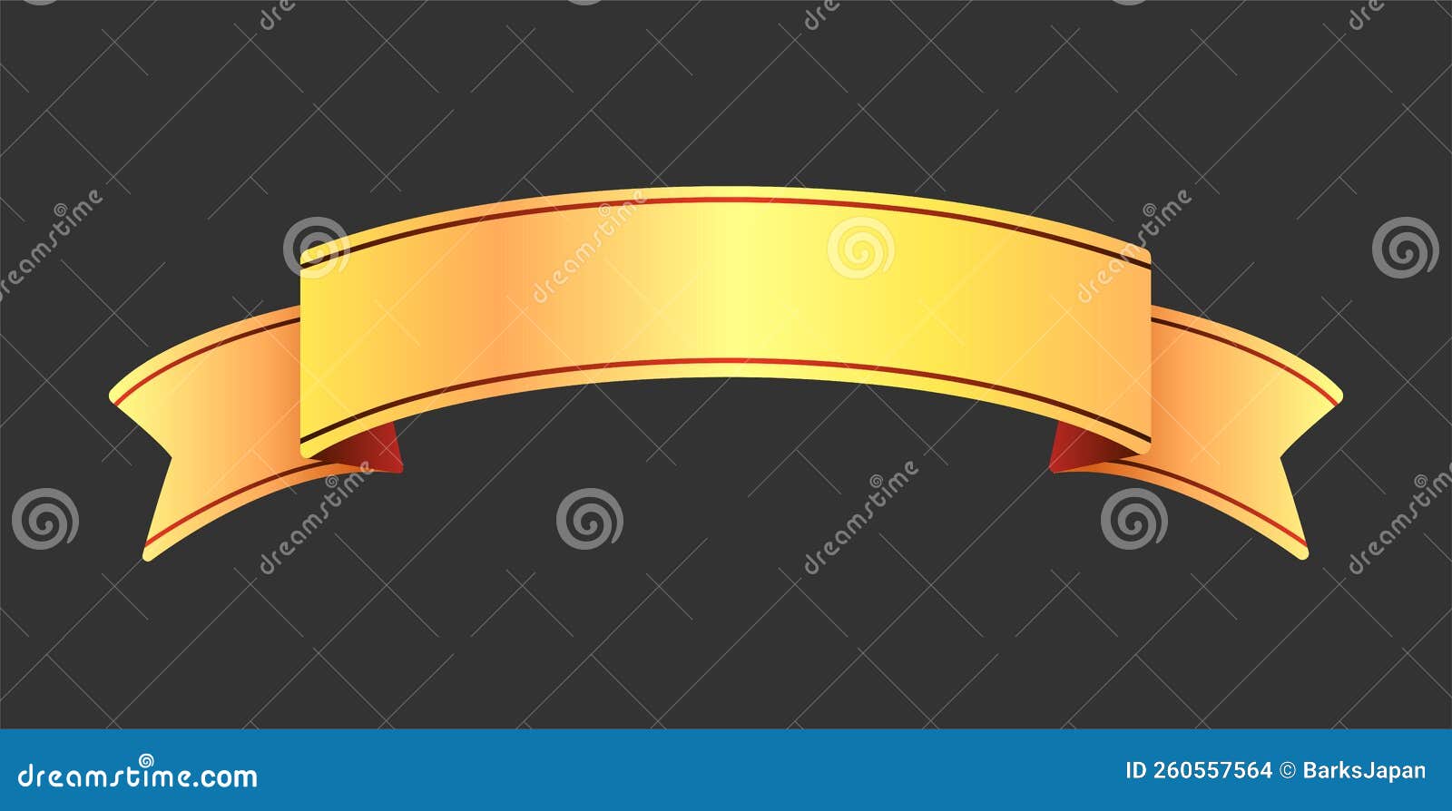 Ribbon Banner Vector Illustration Text Space | Gold Stock Vector ...