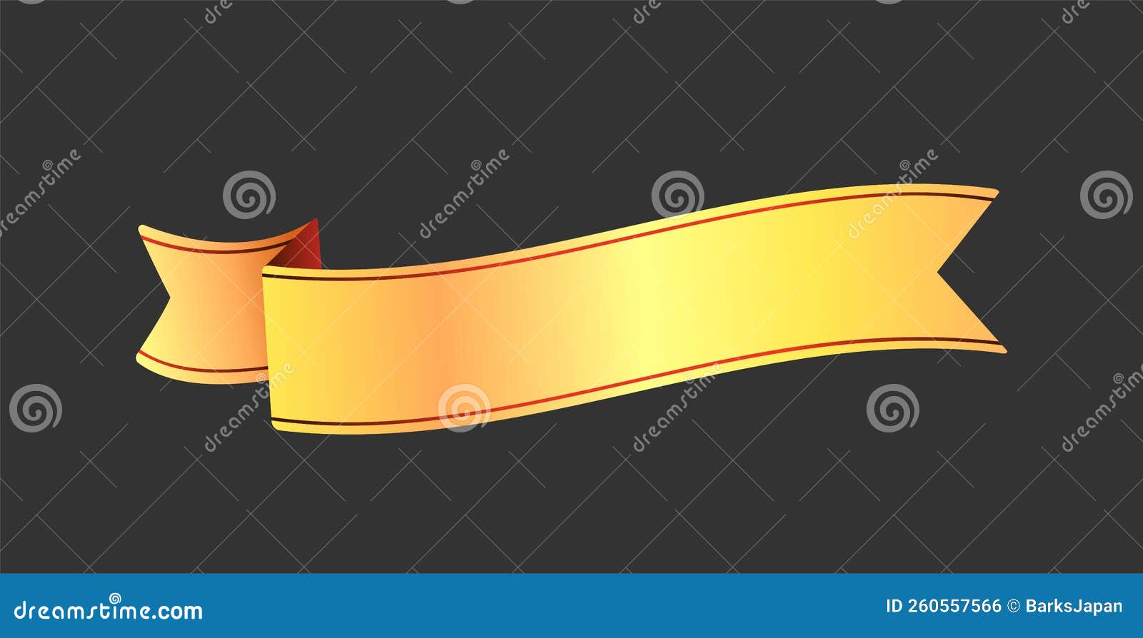 Ribbon Banner Vector Illustration Text Space | Gold Stock Vector ...