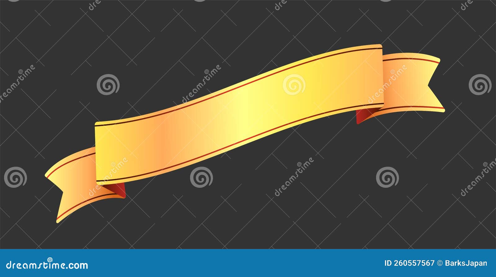 Ribbon Banner Vector Illustration Text Space | Gold Stock Illustration ...