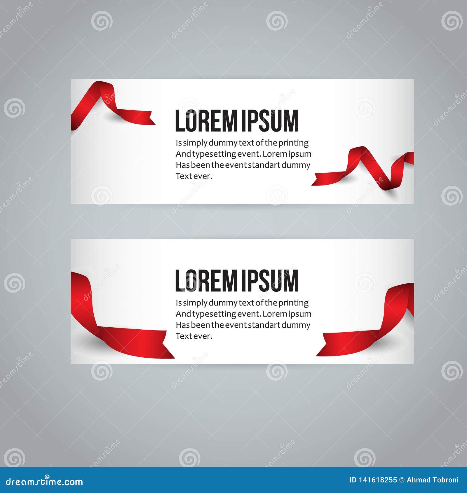 Ribbon Banner Vector Template Design Illustration Stock Illustration ...