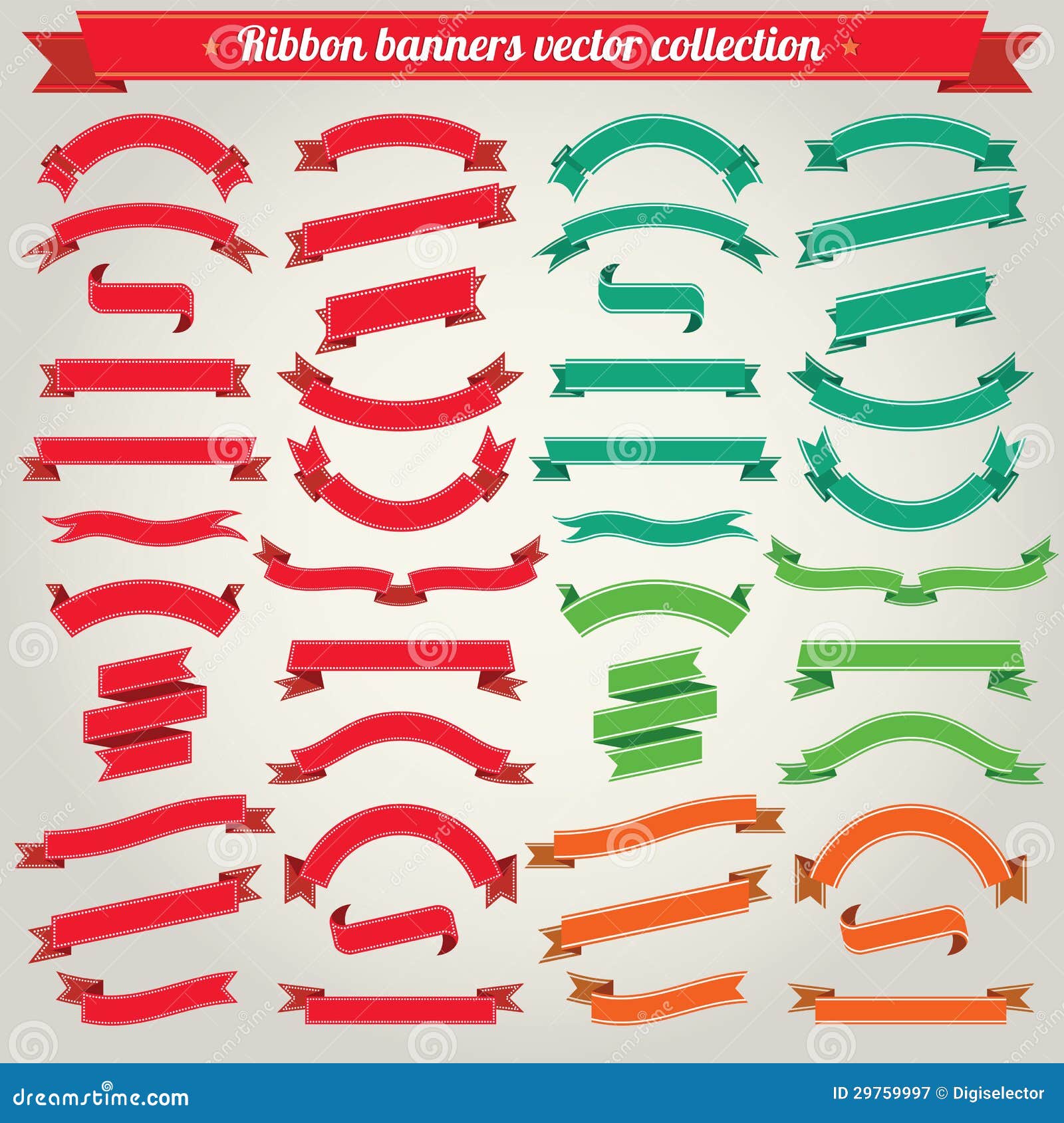 Ribbon Banners Vector Collection Stock Vector - Illustration of ...
