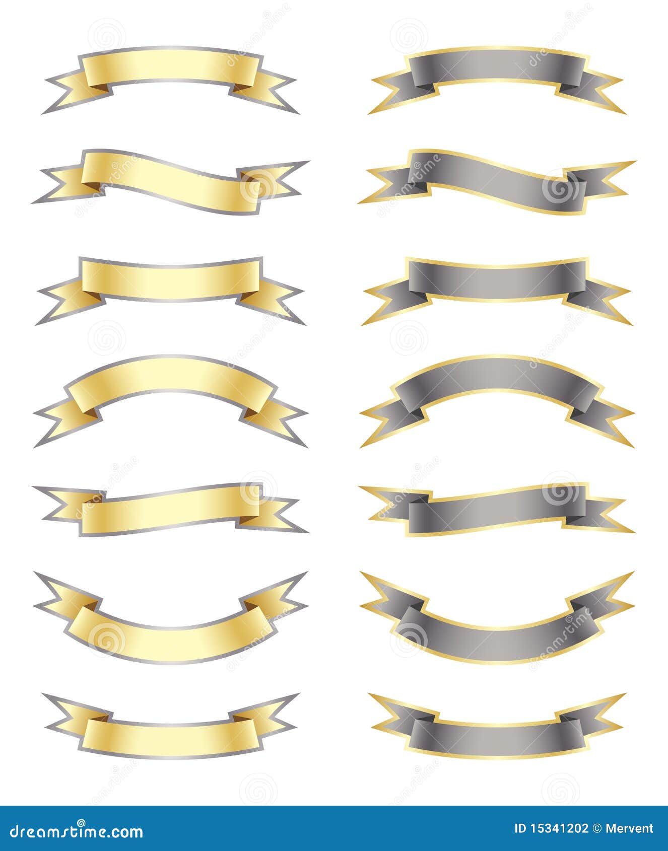 Ribbon Banners Set 2 stock vector. Illustration of cuted - 15341202