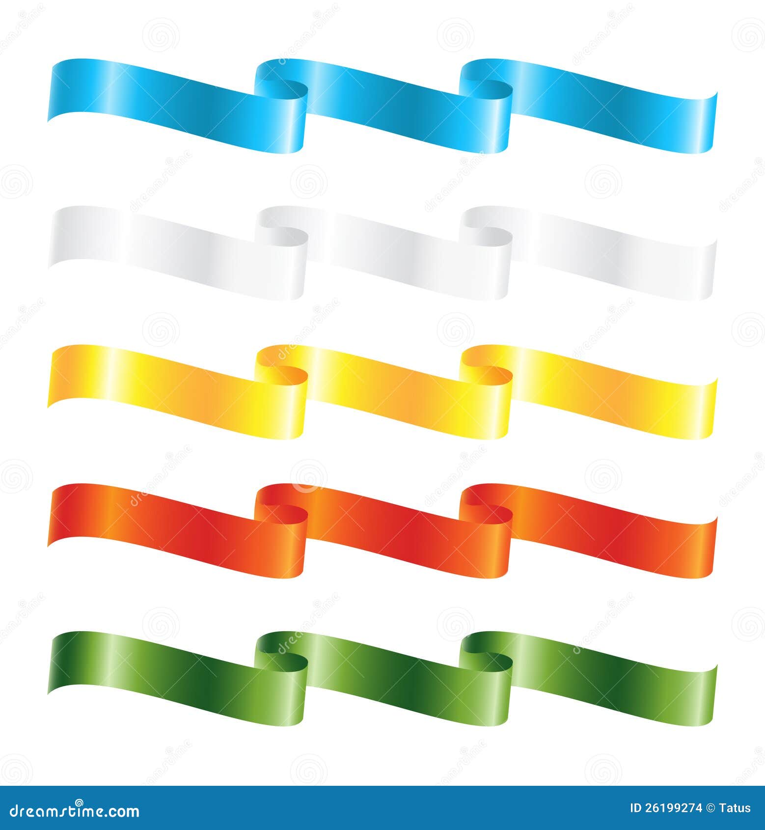 Ribbon Banners Set stock vector. Illustration of effect - 26199274