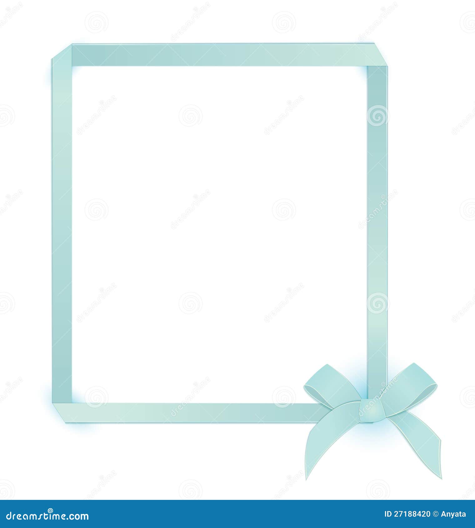 Ribbon Blue Bow Frame Vector Stock Vector - Illustration of white, wrap ...