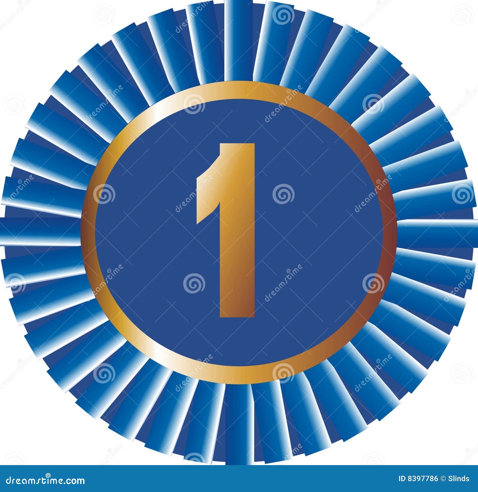 Ribbon Blue No 1 Vector stock vector. Illustration of ribbon - 8397786