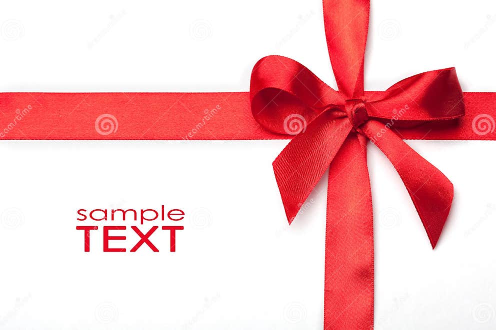 Ribbon with a Bow As a Gift on a White Background Stock Image - Image ...