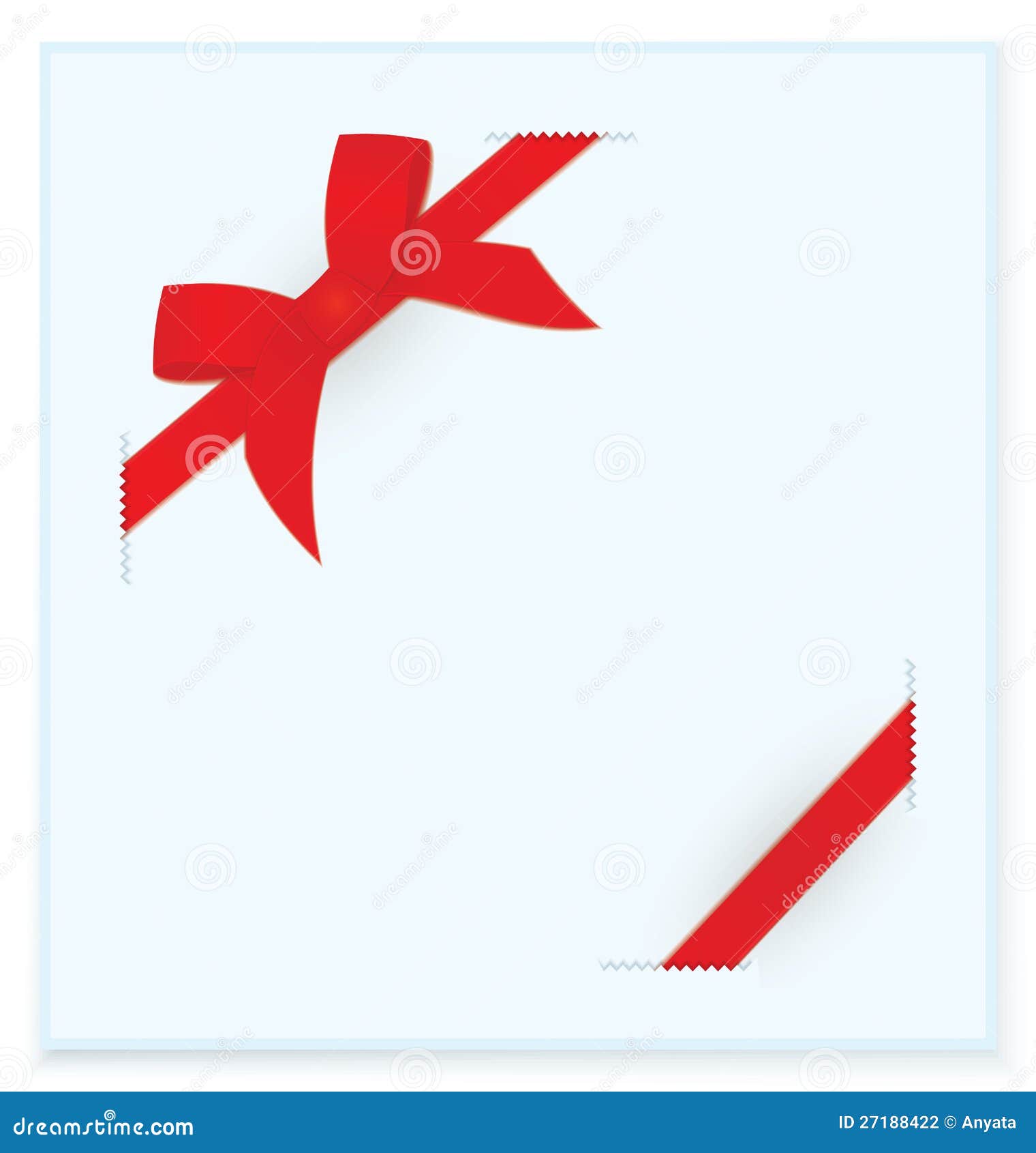 Ribbon Bow Blue Card Vector Stock Vector - Illustration of decorative ...