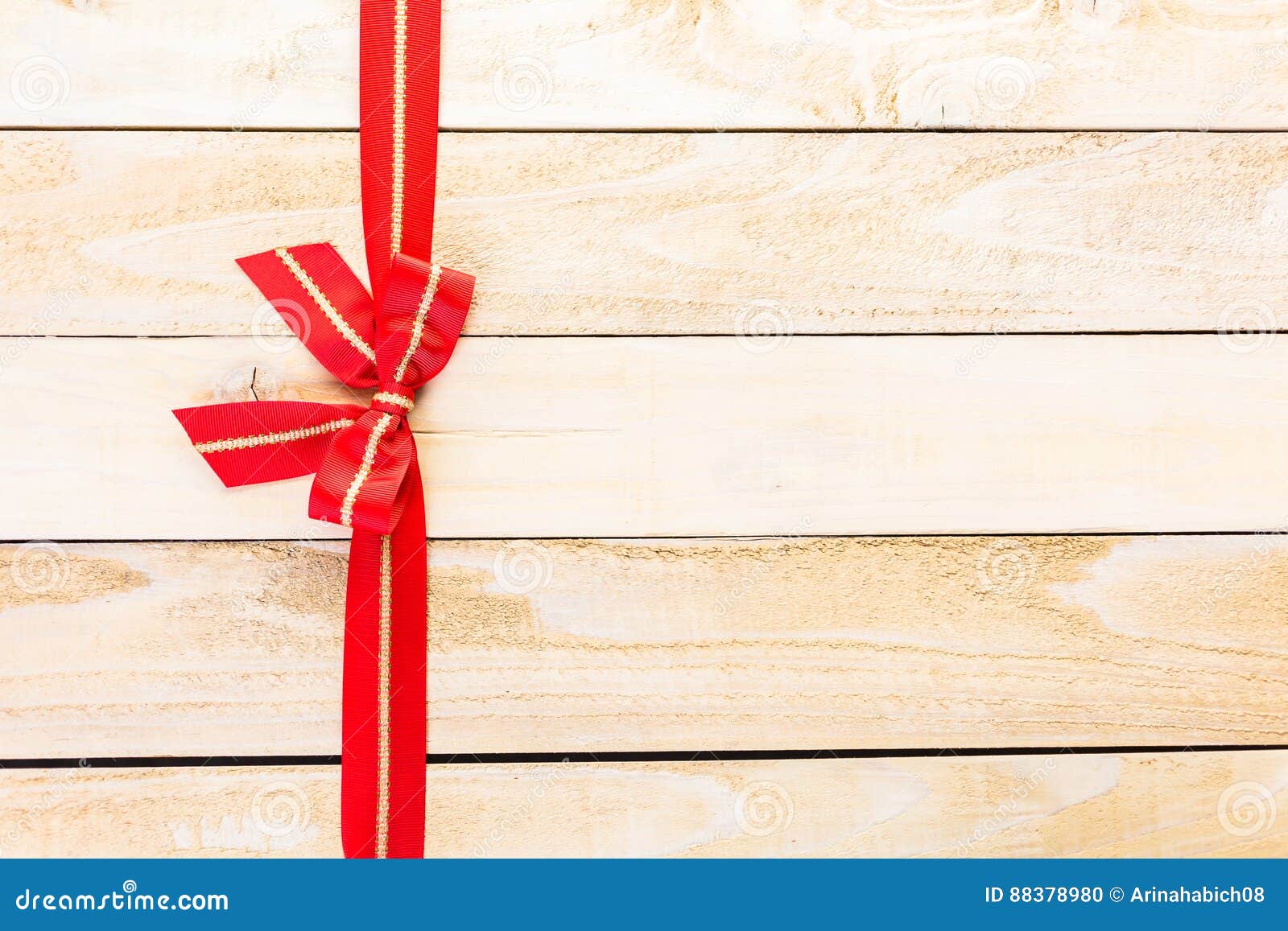 Ribbon bow stock photo. Image of ribbon, holiday, wood - 88378980