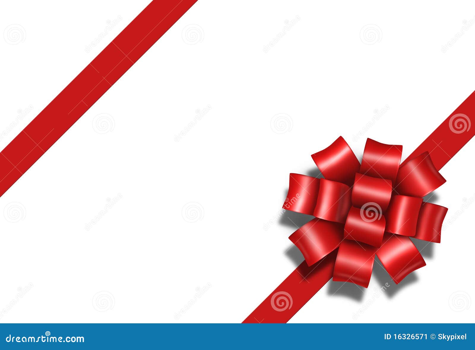 Ribbon Bow Gift Present Diagonal Red Box Package a Stock Illustration ...