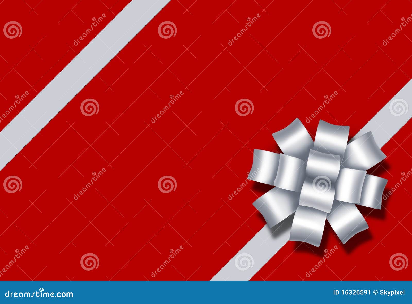 Ribbon Bow Gift Present Diagonal Red Box Package a Stock Illustration ...