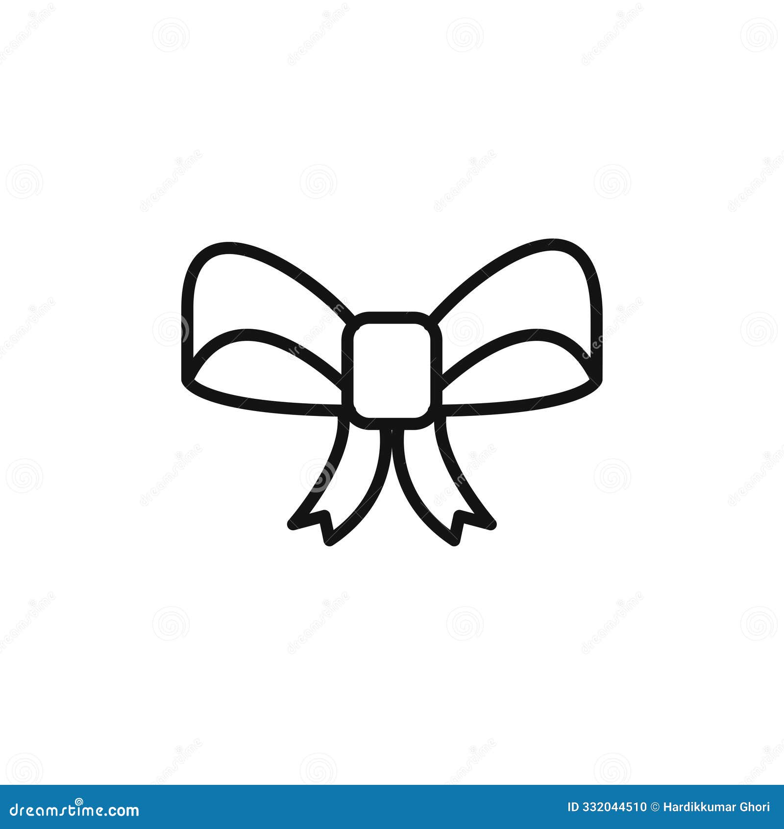 Ribbon Bow Icon Symbol on White Background Stock Vector - Illustration ...