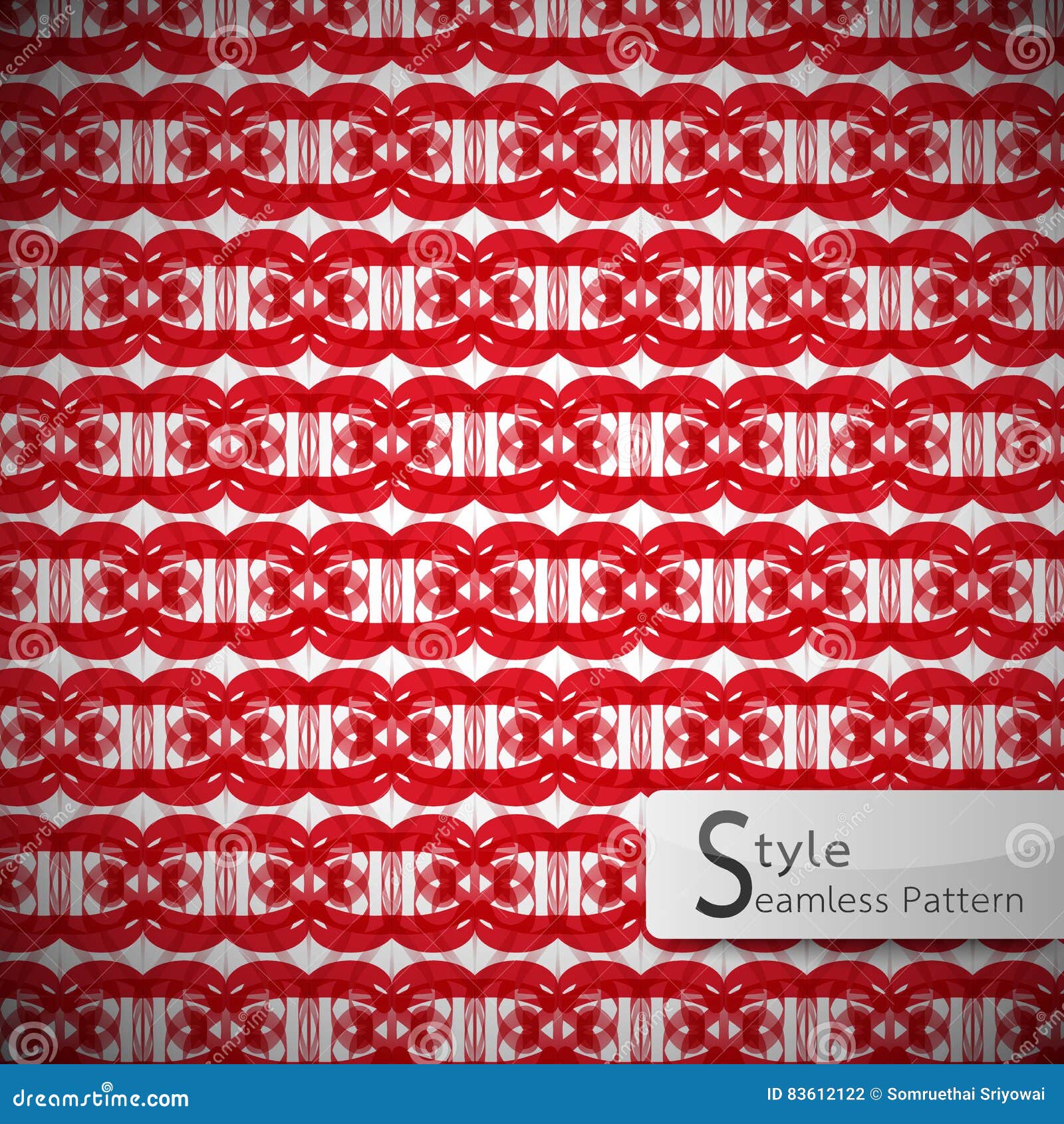Ribbon Bow Red Lattice Vintage Geometric Seamless Pattern Vector Stock ...