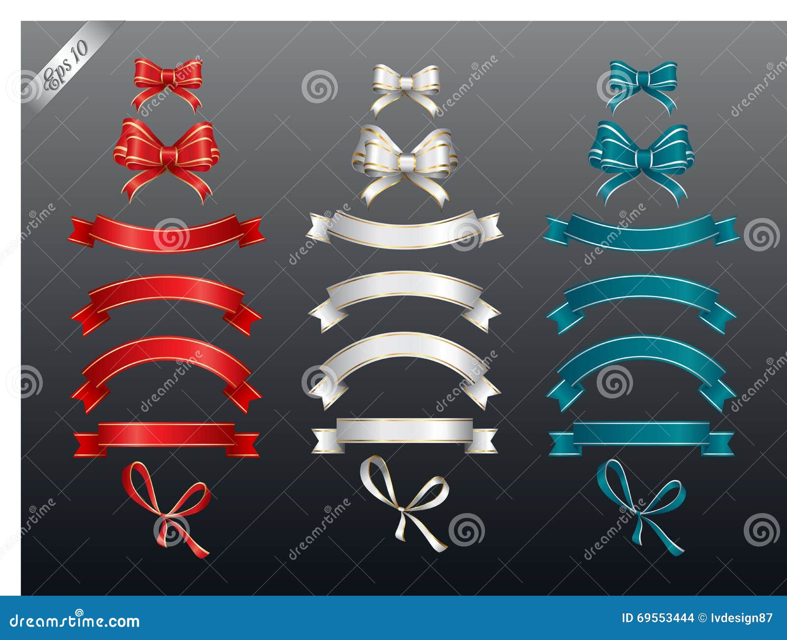 Ribbon and bow stock vector. Illustration of design, bowknot - 69553444