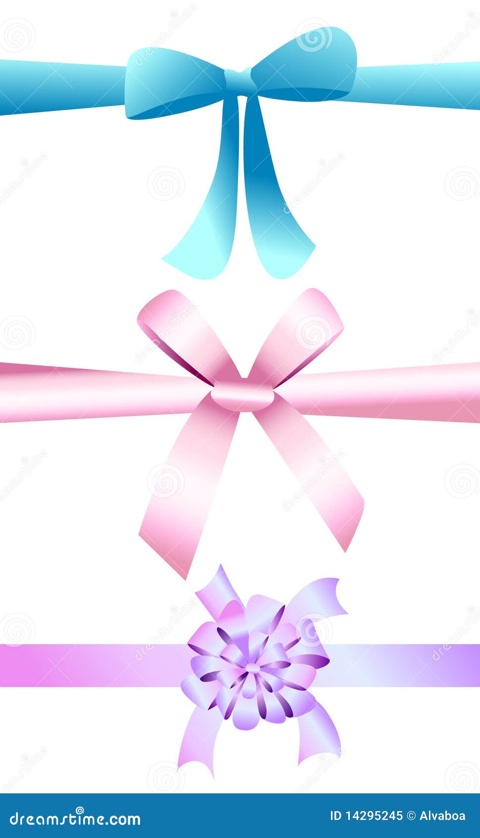Ribbon bows stock vector. Illustration of isolated, favour - 14295245