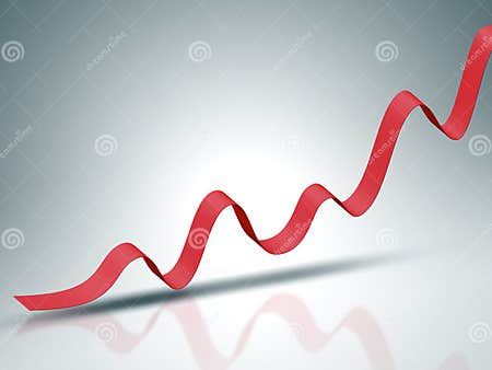 Ribbon chart stock illustration. Illustration of improvement - 22544774