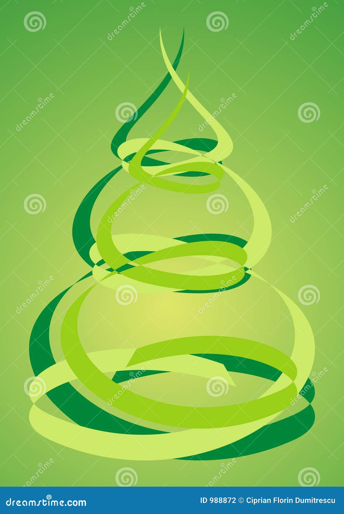 Ribbon christmas tree stock vector. Illustration of hollyday - 988872