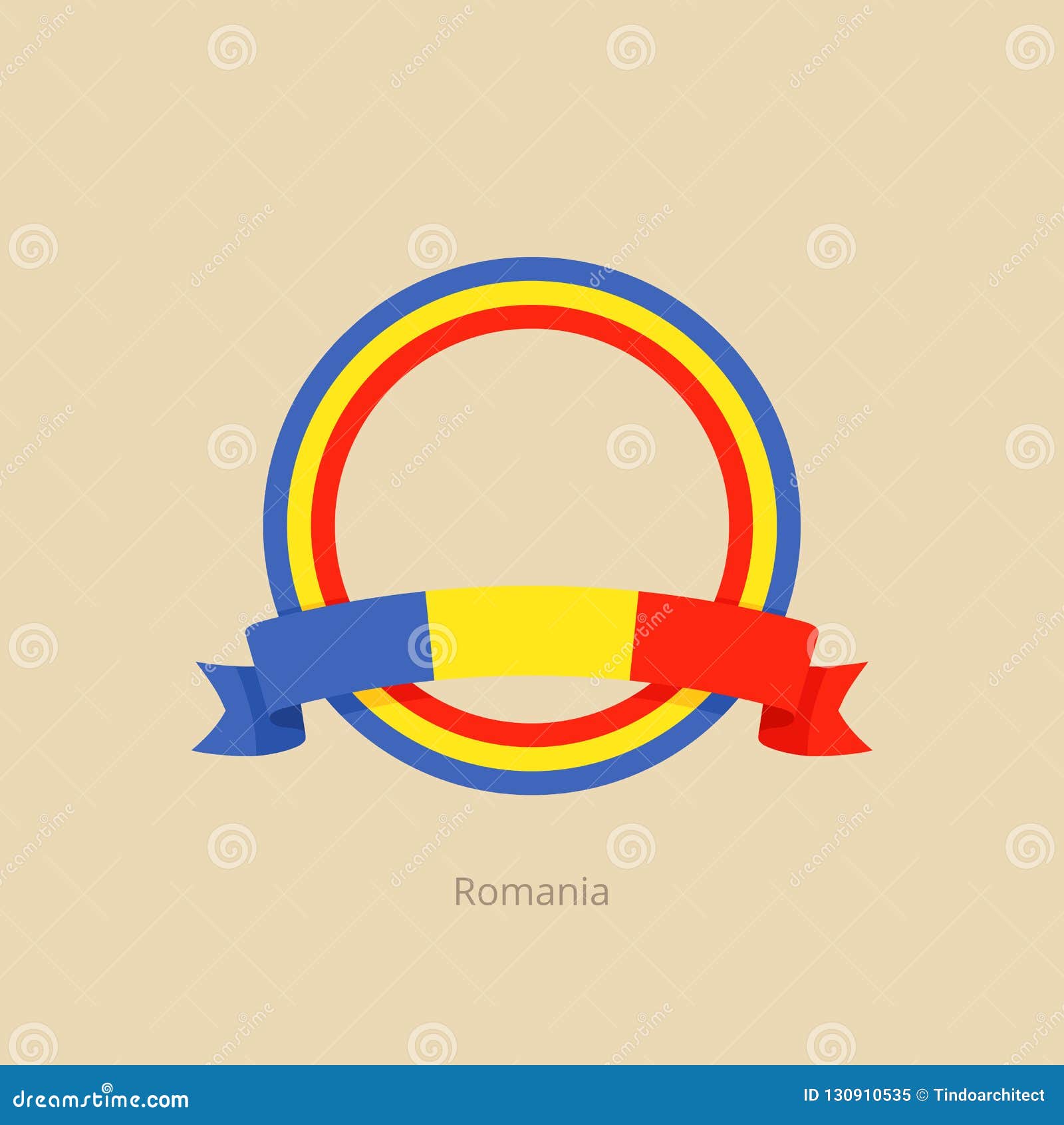 Ribbon and Circle with Flag of Romania Stock Vector - Illustration of ...