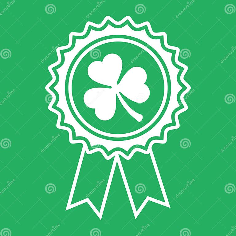 Ribbon with Clover. Vector Illustration Decorative Design Stock Vector ...