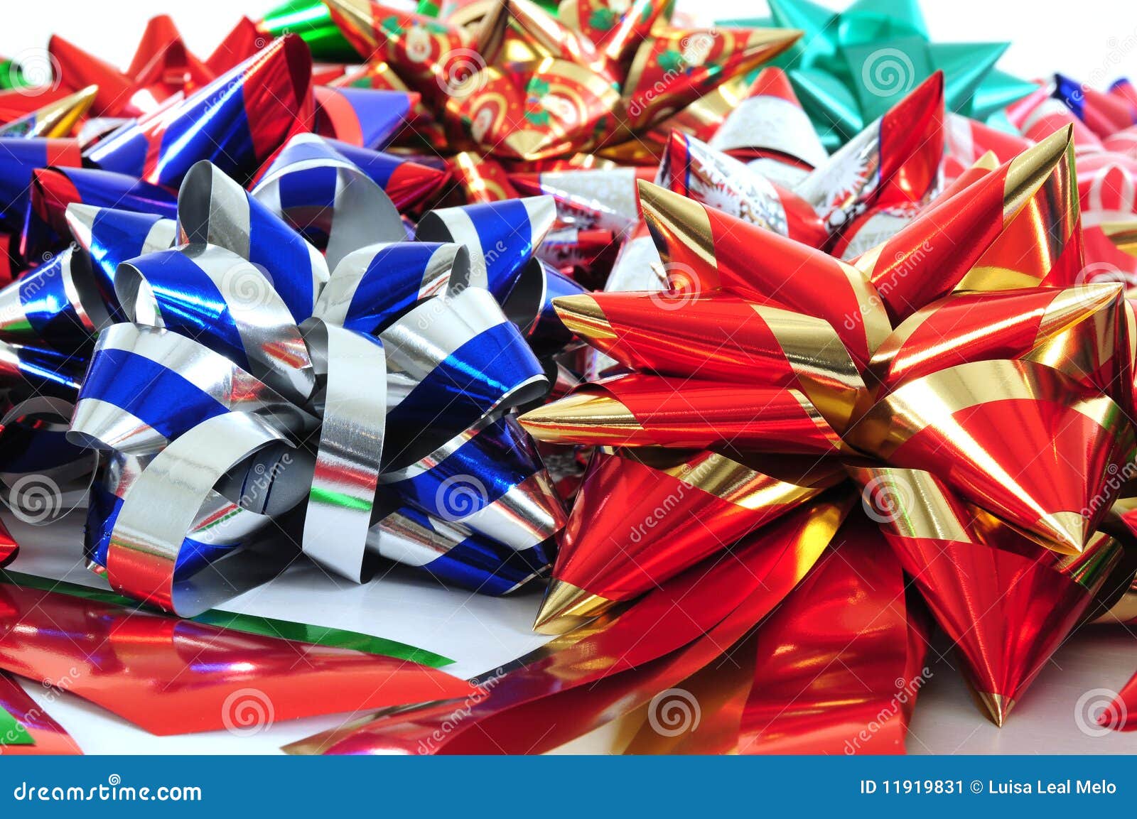 Ribbon collection. stock image. Image of holly, decoration - 11919831