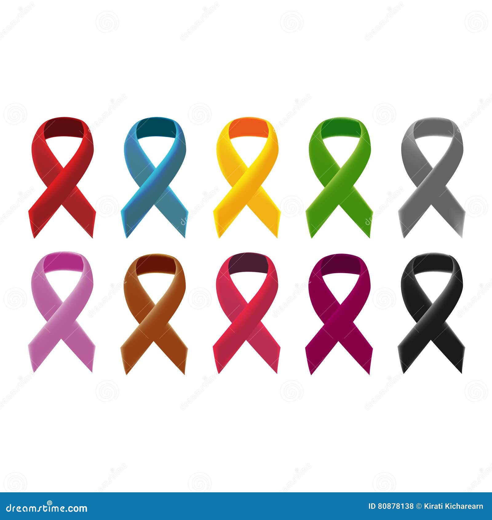 Ribbon Color Collection Set Concept Vector Stock Vector - Illustration ...