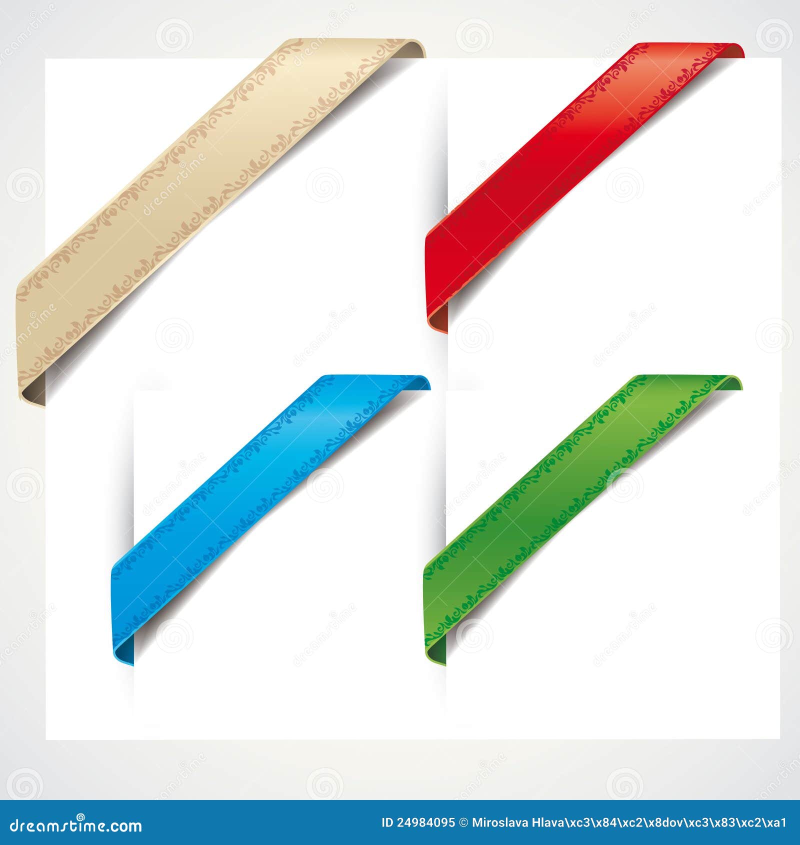 Ribbon corner stock vector. Illustration of design, page - 24984095