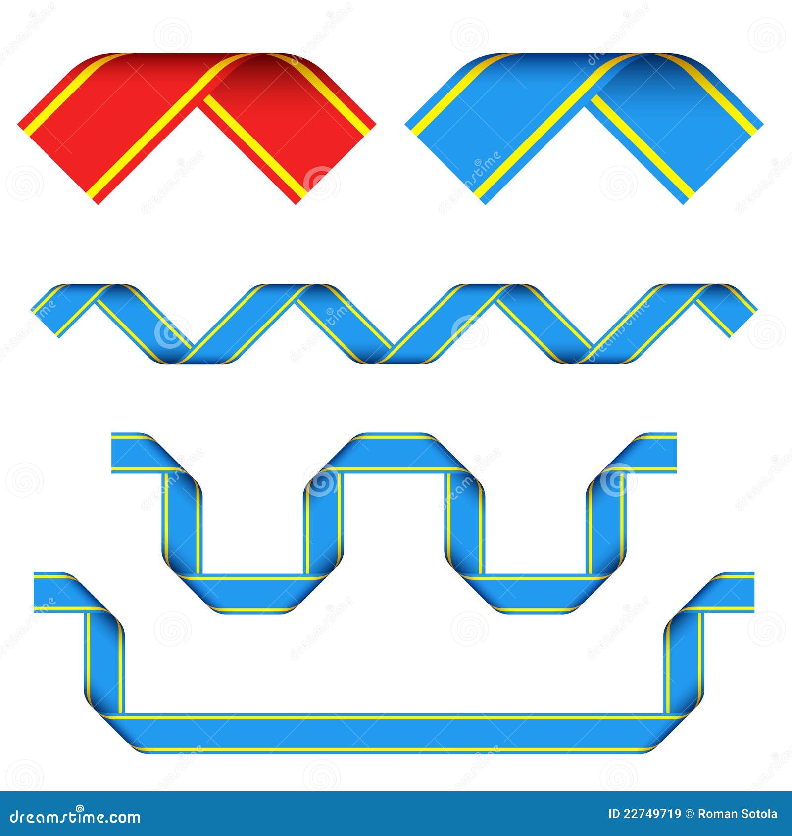 Ribbon corners stock vector. Illustration of corner, modern - 22749719