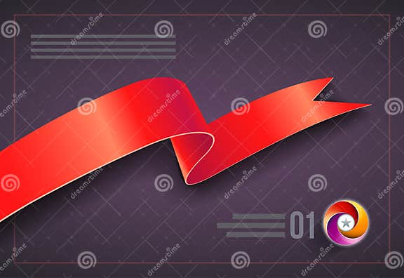Ribbon Cover Design Template Stock Vector - Illustration of sign ...