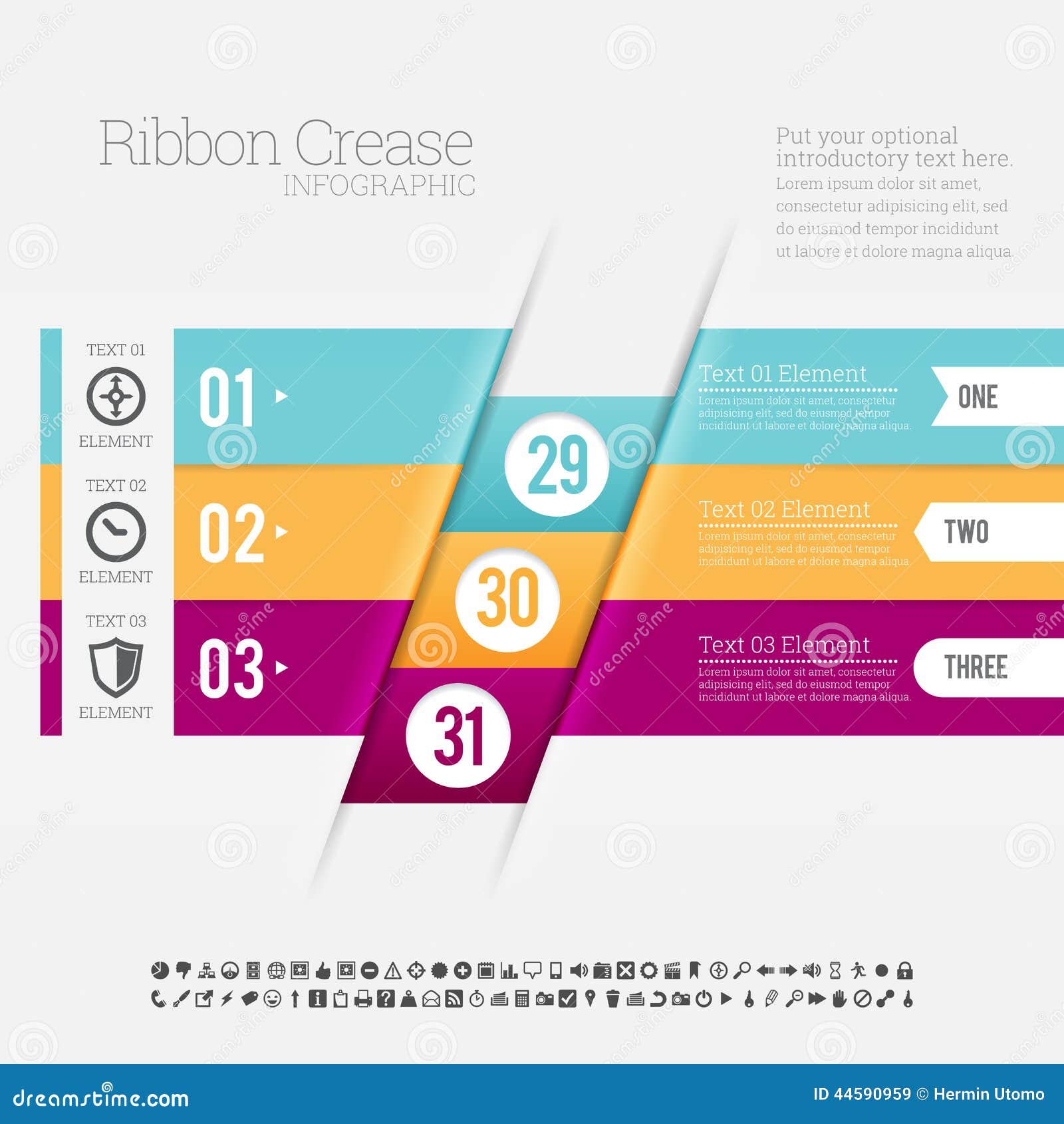Ribbon Crease Infographic stock vector. Illustration of ribbon - 44590959