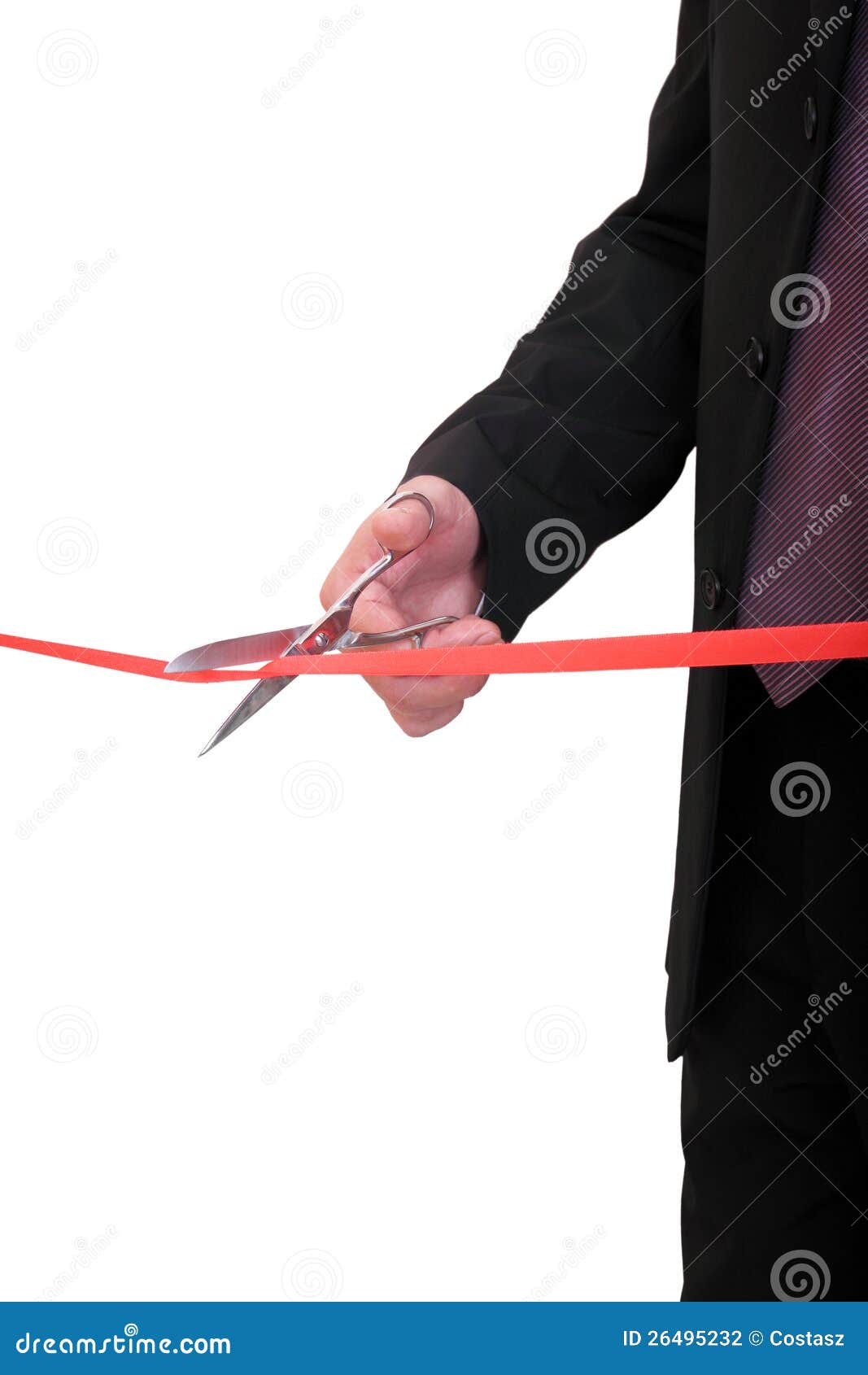Ribbon cutting stock photo. Image of hand, present, clip - 26495232