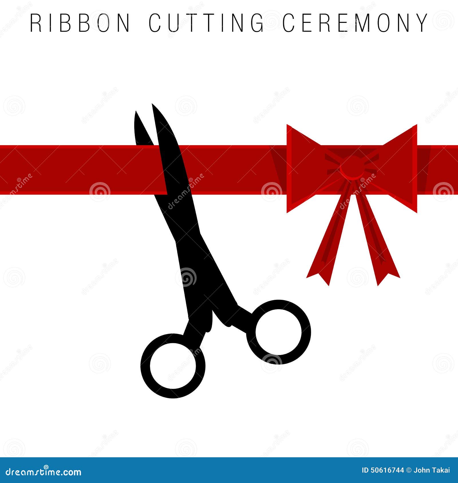 Ribbon Cutting Ceremony stock vector. Illustration of cutting - 50616744