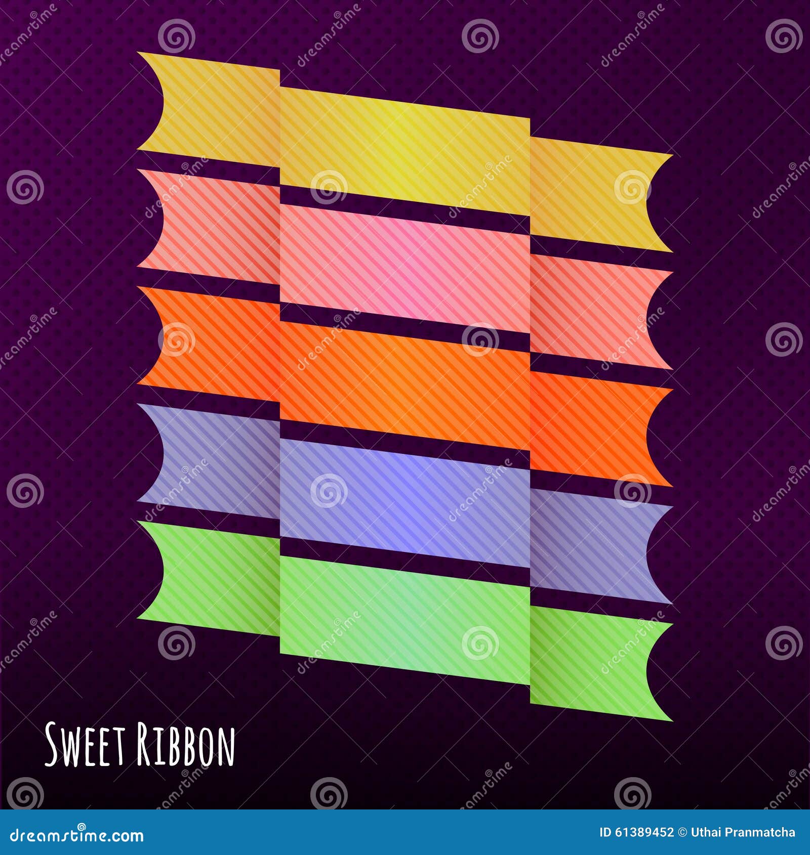 Ribbon Design with Colorful Tone Vector File Stock Vector ...