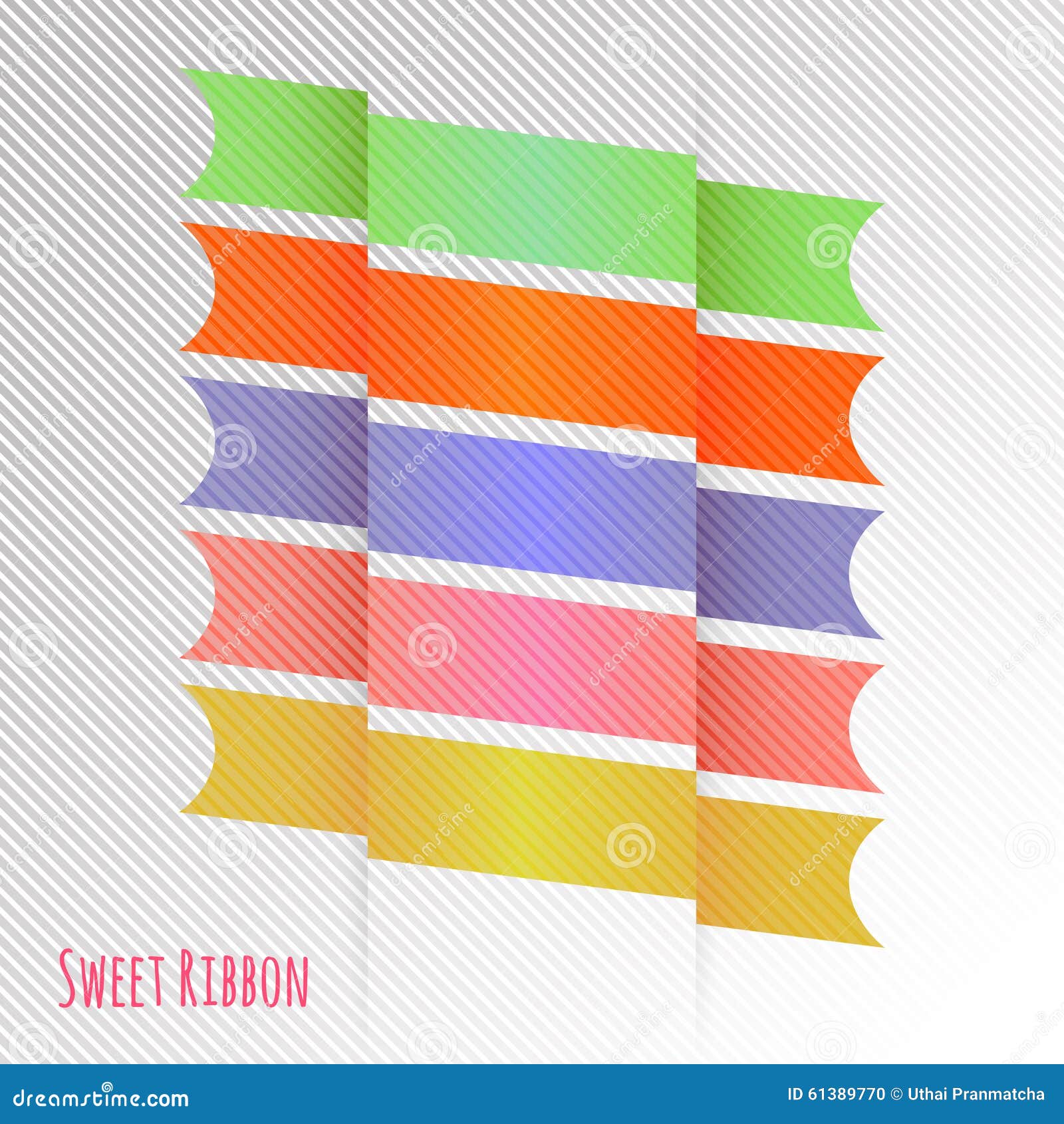Ribbon Design with Colorful Tone Vector File Stock Vector ...