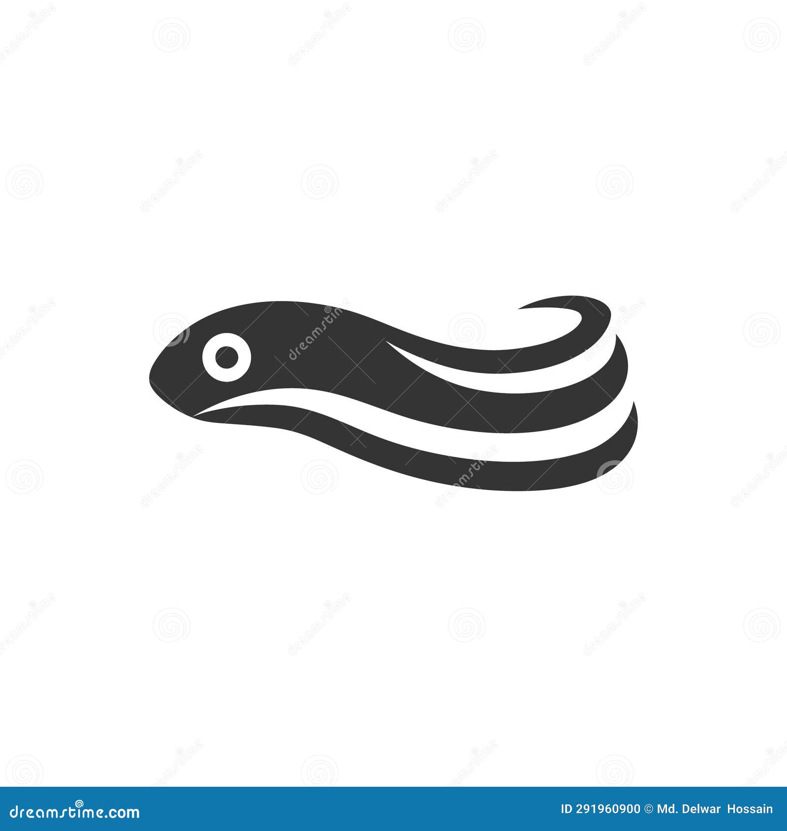 Ribbon eel icon stock illustration. Illustration of calligraphy - 291960900