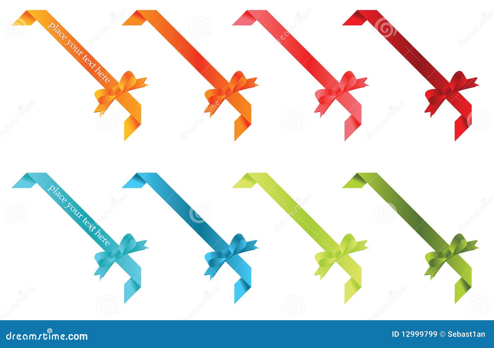 Ribbon elements stock vector. Illustration of modern - 12999799