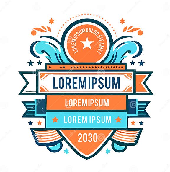 Ribbon Elements, a Stylised Ribbon Vector Illustration Designs Stock ...