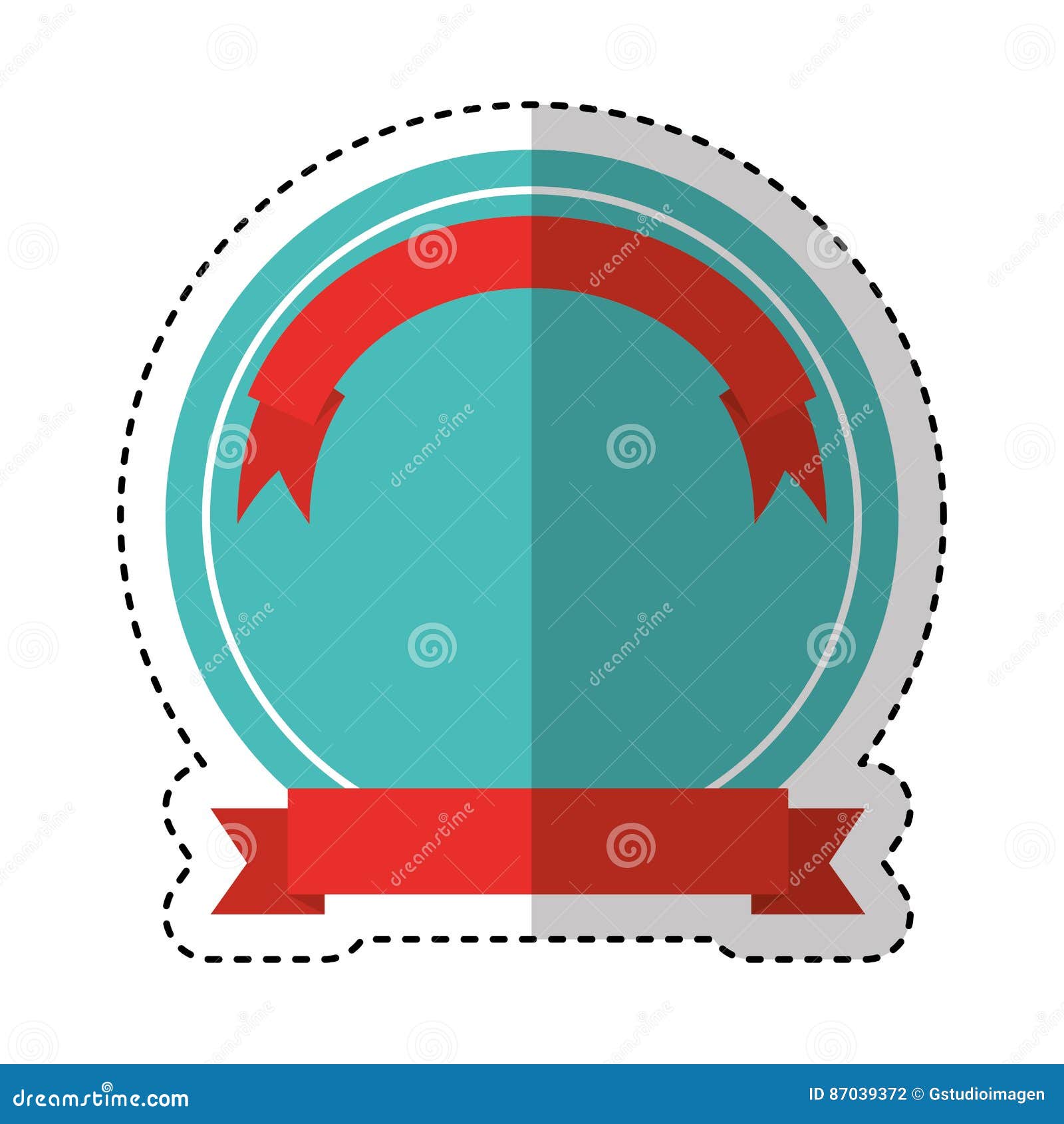 Ribbon Emblem Isolated Icon Stock Vector - Illustration of badge ...
