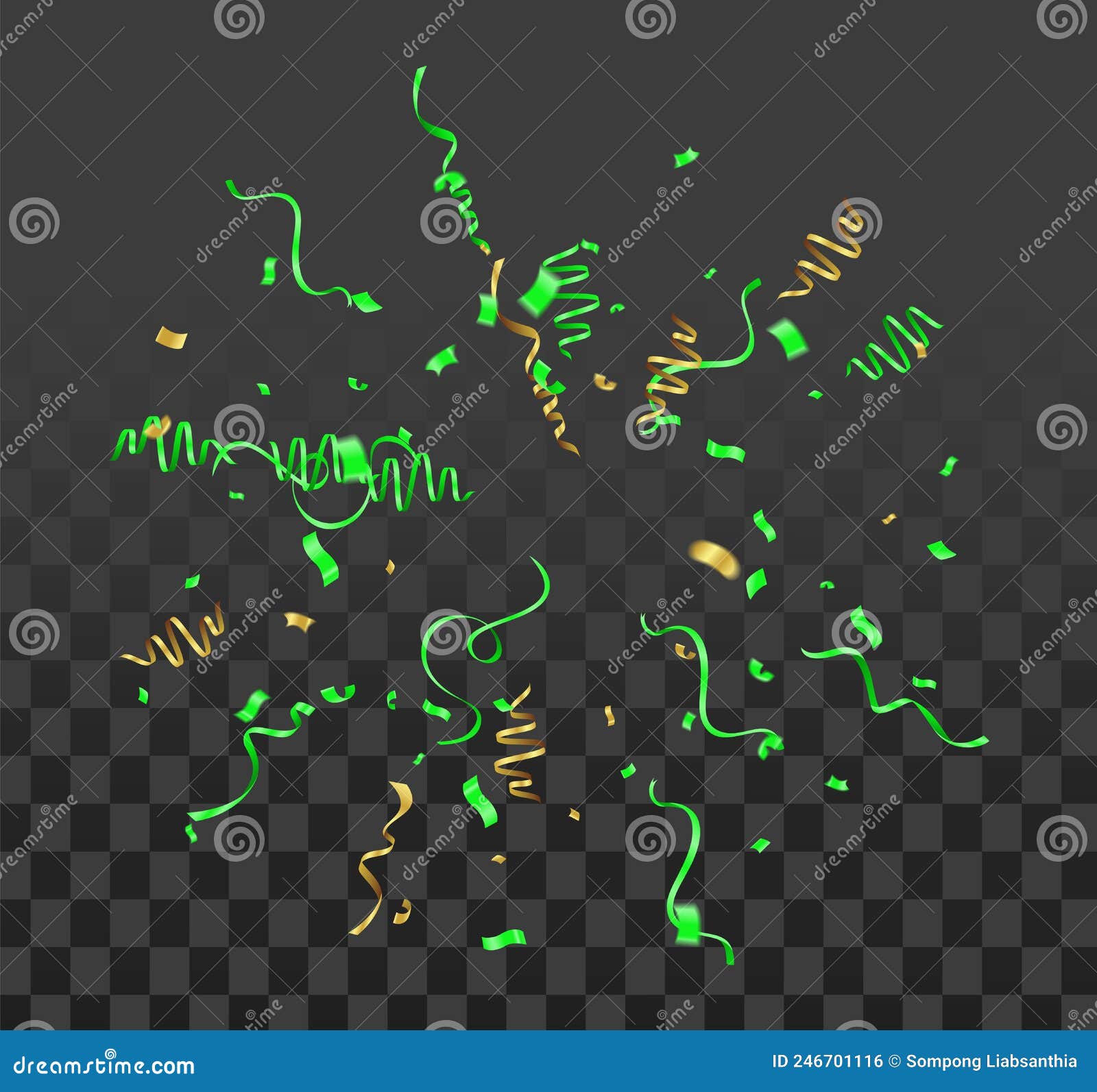 Ribbon Falling Explosion of Multi-colored Confetti, Clapperboard ...