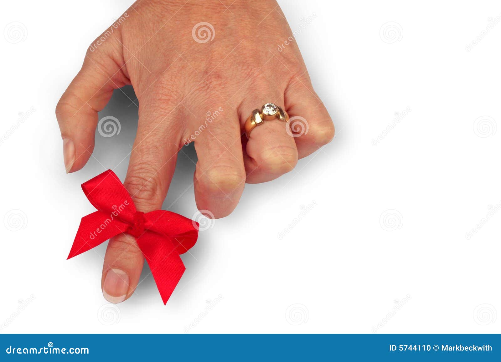 Ribbon on finger stock photo. Image of ring, hand, nails - 5744110