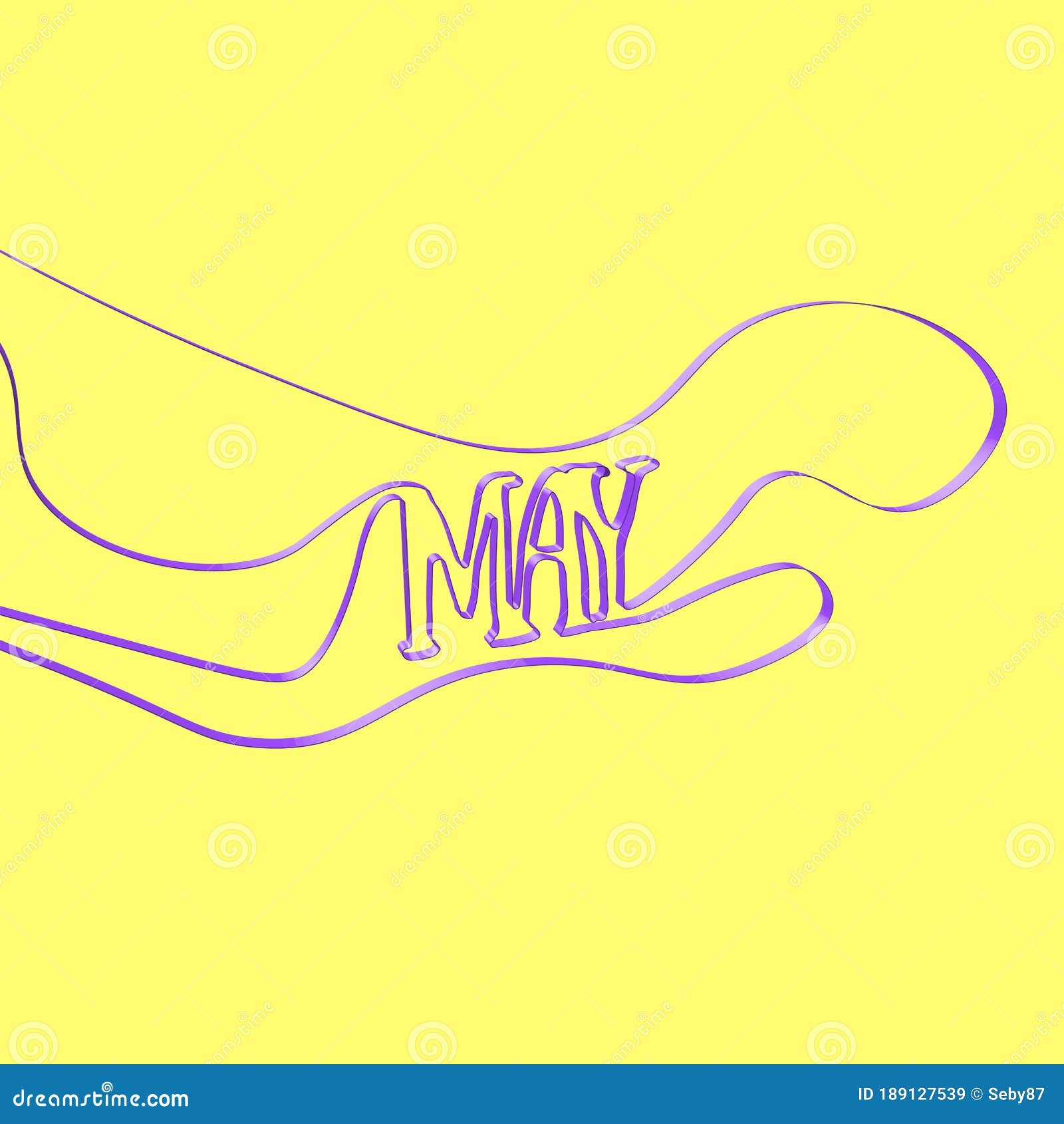 Ribbon Font Forms `May`, Vector Illustration Stock Vector ...