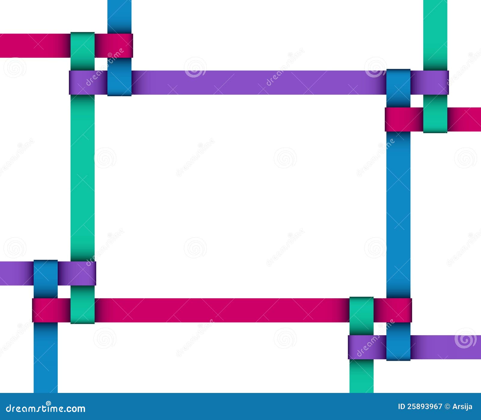 Ribbon frame stock vector. Illustration of empty, design - 25893967