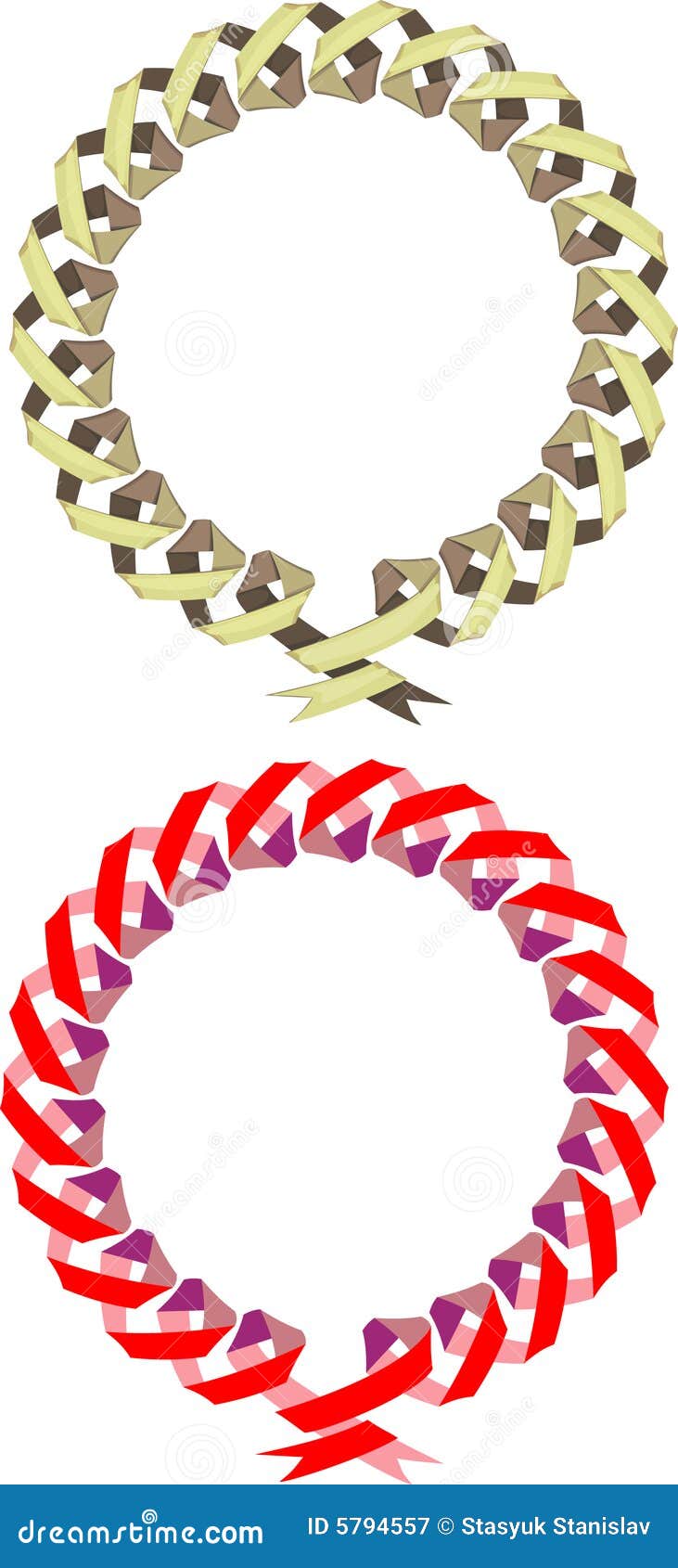 Ribbon frame stock vector. Illustration of stylized, frame - 5794557