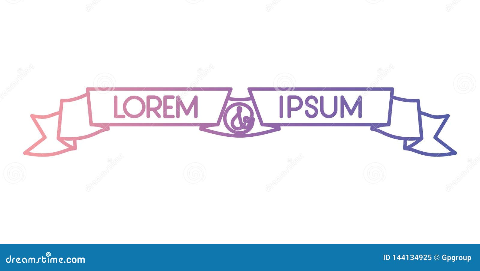 Ribbon Frame with Calligraphy Stock Vector - Illustration of ...