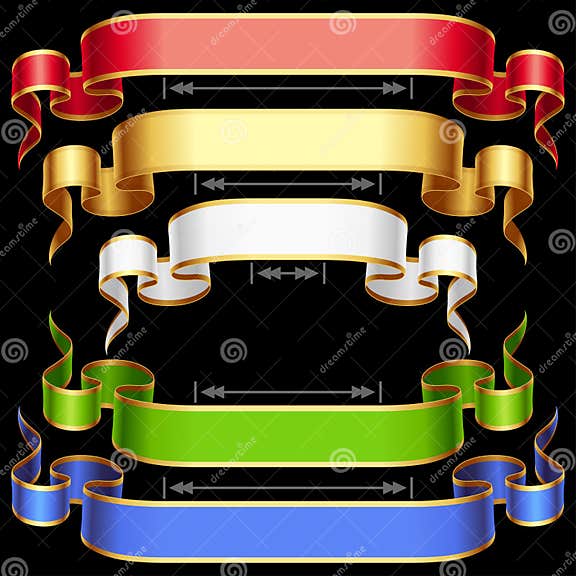 Ribbon Frame Set with Adjusting Length 3 Stock Vector - Illustration of ...