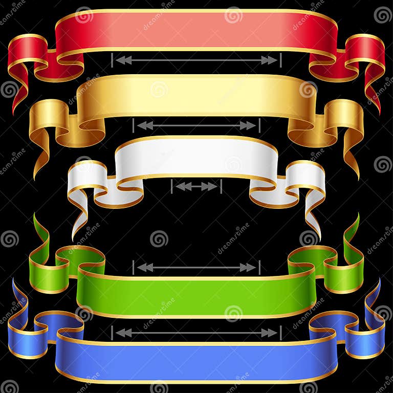 Ribbon Frame Set with Adjusting Length 3 Stock Vector - Illustration of ...