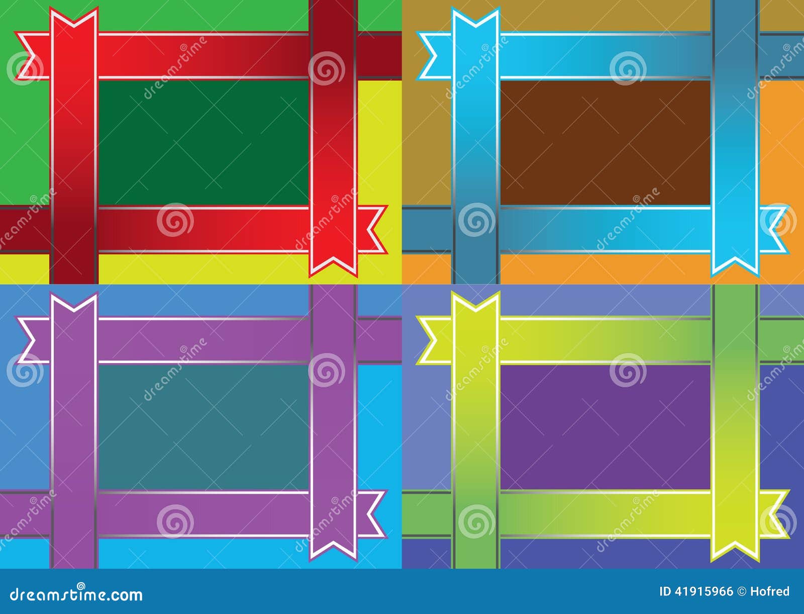 Ribbon Frame Template Design for Page Layout Stock Vector ...