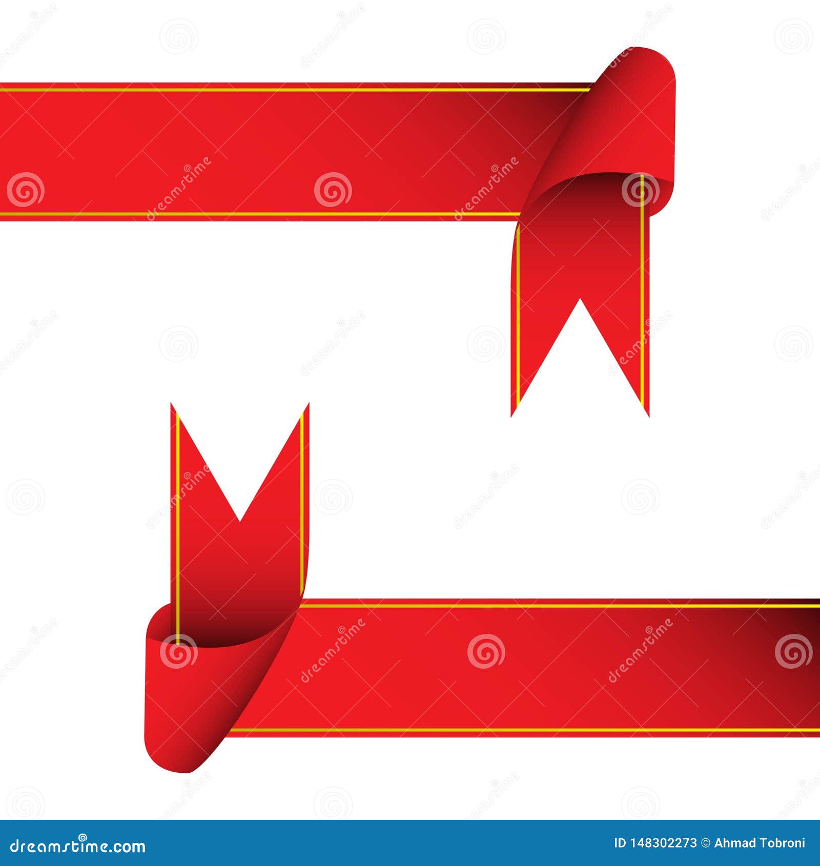 Ribbon Frame Vector Template Design Illustration Stock Vector ...